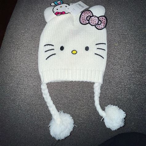 Hello Kitty Accessories Hello Kitty White Winter Hat Poshmark