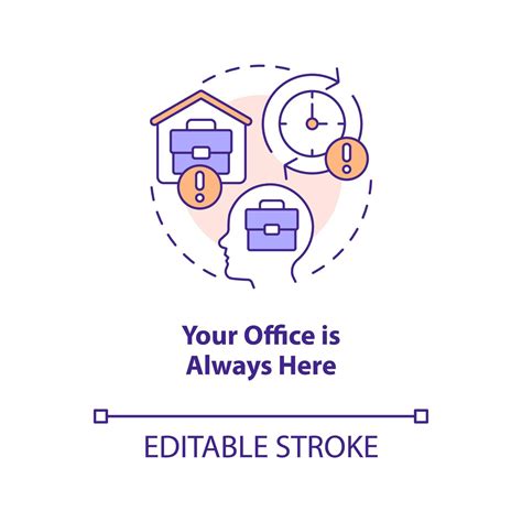 You Cant Leave Home Office Concept Icon Remote Job Issue Working