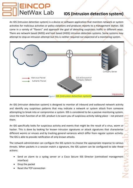 ids intrusion detection system pdf
