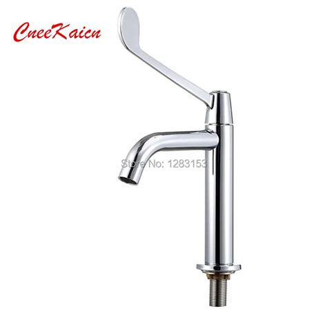 Brass Hospital Medical Laboratory Long Handle Faucet Bathroom Sink