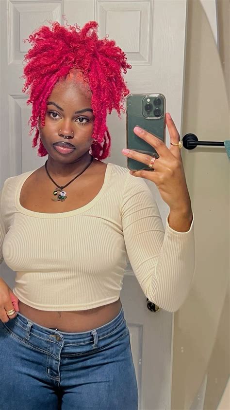 Locs Loc Styles Pink Locs Loc Goals Natural Hair Styles Short