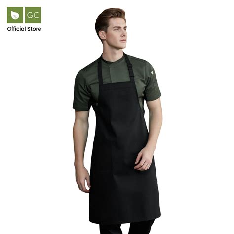 Black Bib Apron Kitchen Apron Shopee Malaysia