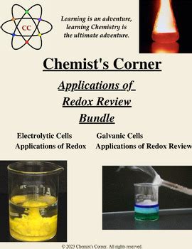 Applications of Redox Bundle by Chemist's Corner | TPT