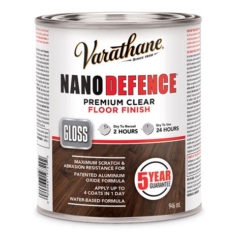 Rust Oleum Varathane Nano Defence Premium Floor Finish Clear Gloss Water Based 946 ML