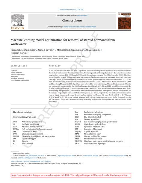 Pdf Machine Learning Model Optimization For Removal Of Steroid