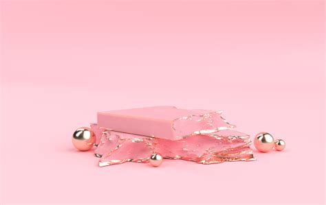 기하학적 모양의 3d 렌더링 스튜디오 바닥에 연단 플랫폼 쇼케이스 제품 프리젠 테이션을위한 바위 받침대 배경 조롱 최소한의 디자인 화장품 용 브랜딩 배너 거친에 대한 스톡