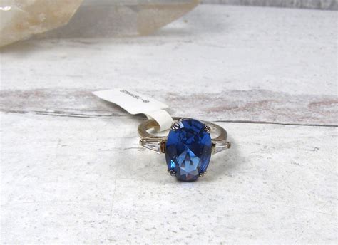 Sterling Silver London Blue And White Topaz Ring 75 Gem