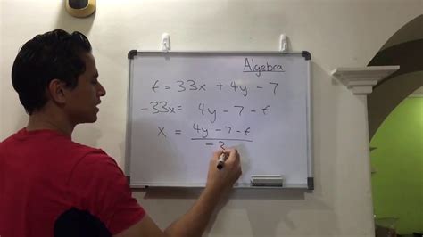 algebraic manipulation making x the subject of the equation youtube