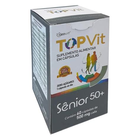 Topvit Senior 50 Geovit 500mg Vitaminas C 60 Capsulas Droga Raia