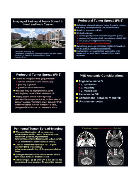 Pdf Imaging Of Perineural Tumor Spread In Head And Of Perineural