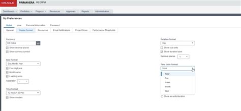 Setting Up User Preferences In Primavera P6 EPPM Ten Six Consulting