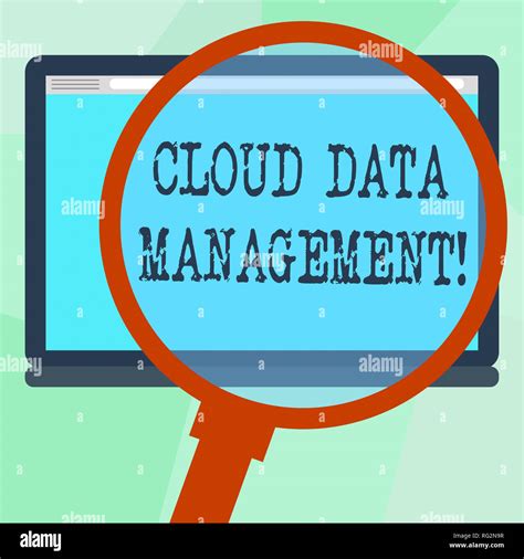 Conceptual Hand Writing Showing Cloud Data Management Business Photo