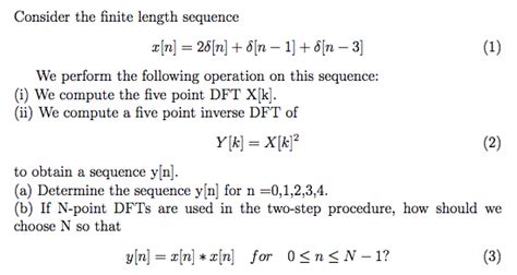 Solved Consider The Finite Length Sequence We Perform The Chegg Com
