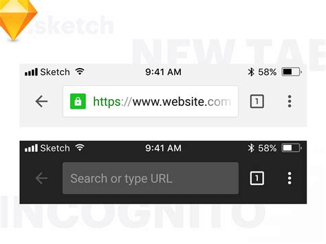 Chrome Mobile Header Made In Sketch Freebie Supply