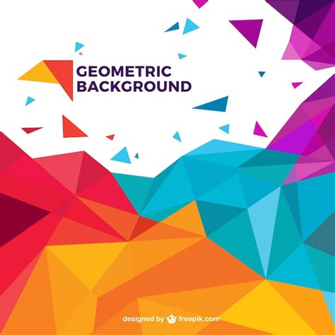 Fondo Geométrico Colorido Vector Premium