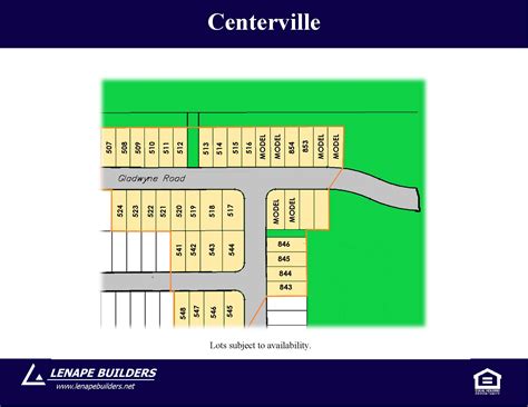 Community Site Plan Centerville Lenape Builders