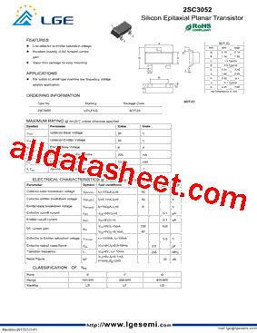2SC3052 Datasheet(PDF) - Shenzhen Luguang Electronic Technology Co., Ltd