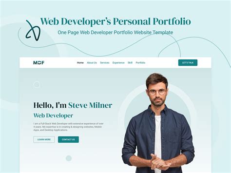 Mydevfolio V2 One Page Web Developer Professional Portfolio By Mahmudul Hasan Shaon On Dribbble