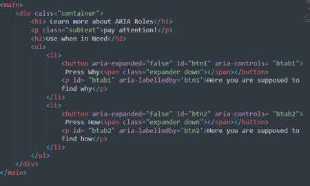 Implementing Aria Roles Study