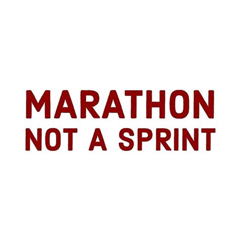 Marathon Not A Sprint Sticker On A White Background With The Words