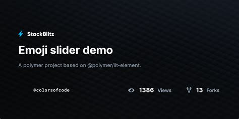 Emoji Slider Demo StackBlitz