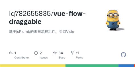 GitHub lq782655835 vue flow draggable 基于jsPlumb的画布流程组件类似Visio