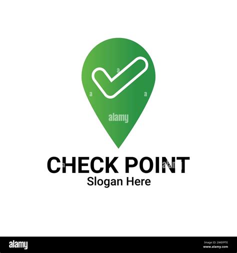 geo tag with check mark or location point logo design check place logo