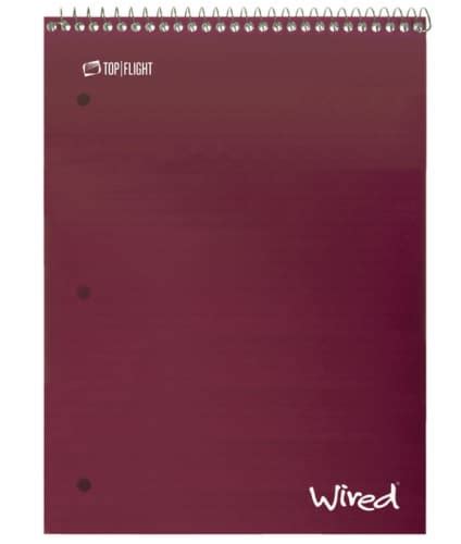 Top Flight 85 Inch X 115 Inch Top Wire Notebook Color May Vary