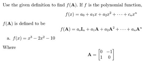 Solved Use The Given Definition To Find F A If F Is The Chegg