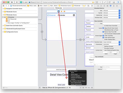 Ios Fscalendar Create Segue From Day Selected To Another View