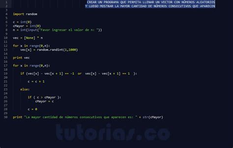 MayorCantidadNumerosConsecutivosPython Tutorias Co