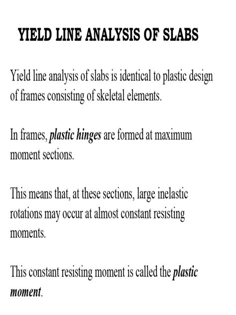 M Sc Rc 14 Yield Line Analysis 1 Pdf Strength Of Materials Yield