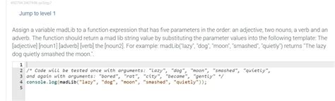 Solved Jump To Level Assign A Variable Madlib To A Chegg