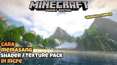 Tutorial Mcpe Minecraft Cara Memasang Shadertexture Pack Di Mcpe