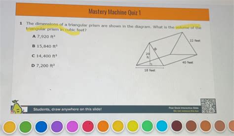 Solved Mastery Machine Quiz 1 1 The Dimensions Of A Triangular Prism Are Shown In The Diagram Solved Mastery Machine Quiz 1 1 The Dimensions Of A Triangular Prism Are Shown In The Diagram
