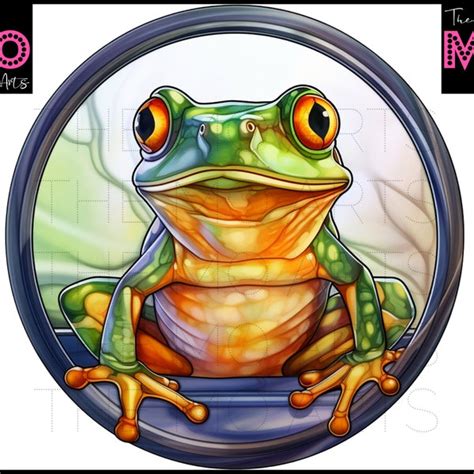 Stained Glass Frog Designs Etsy