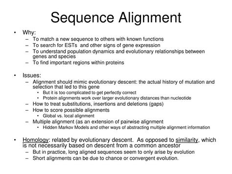PPT Sequence Alignment PowerPoint Presentation Free Download ID