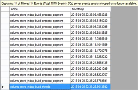 Clustered Columnstore Indexes Part 47 Practical Monitoring With Extended Events” Niko