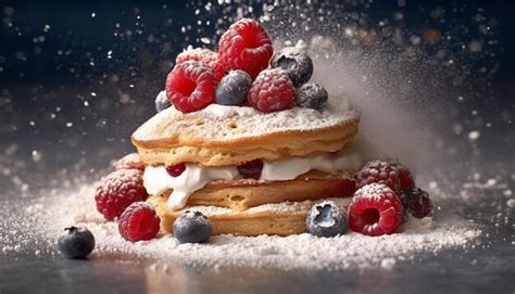 Freshness And Sweetness On A Homemade Berry Plate Generated By Ai