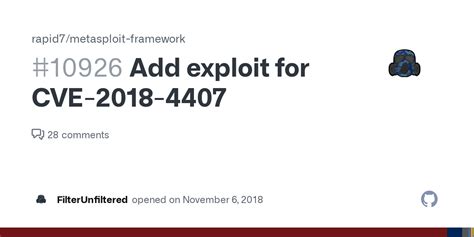 Add Exploit For Cve 2018 4407 · Issue 10926 · Rapid7metasploit
