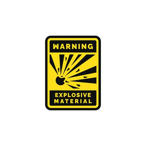 Explosive Material Caution Warning Symbol Design Vector 25660860 Vector