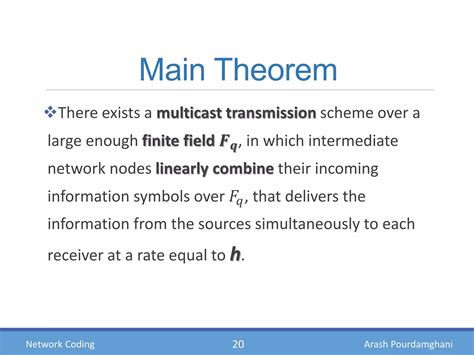 A Short Introduction To Network Coding Ppt