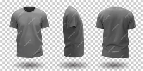 Free Vector Short Sleeves Grey T Shirt Mockup