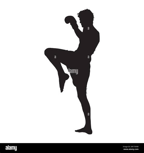 Kickboxing Martial Art Silhouette Stock Vector Image And Art Alamy