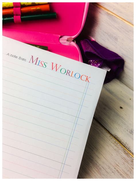 Teacher S Gift Idea Personalised Notepad School Etsy