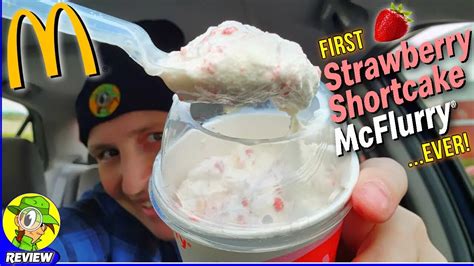Mcdonalds® Strawberry Shortcake Mcflurry® Review 🍰🍦🥄 The First Ever 🤩