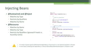 Spring Framework Presantation Part Core PPT