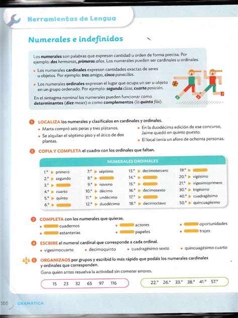 166 168 Numerales E Indefinidos Pdf Unidades Semánticas Gramática