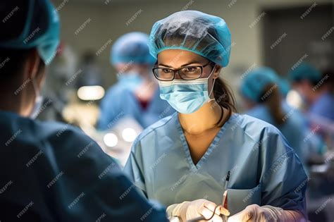 Premium Photo Photo Of A Female Doctor Performing Surgery In An