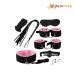 Pink Black 8 Pcs Set BDSM Bondage Kit